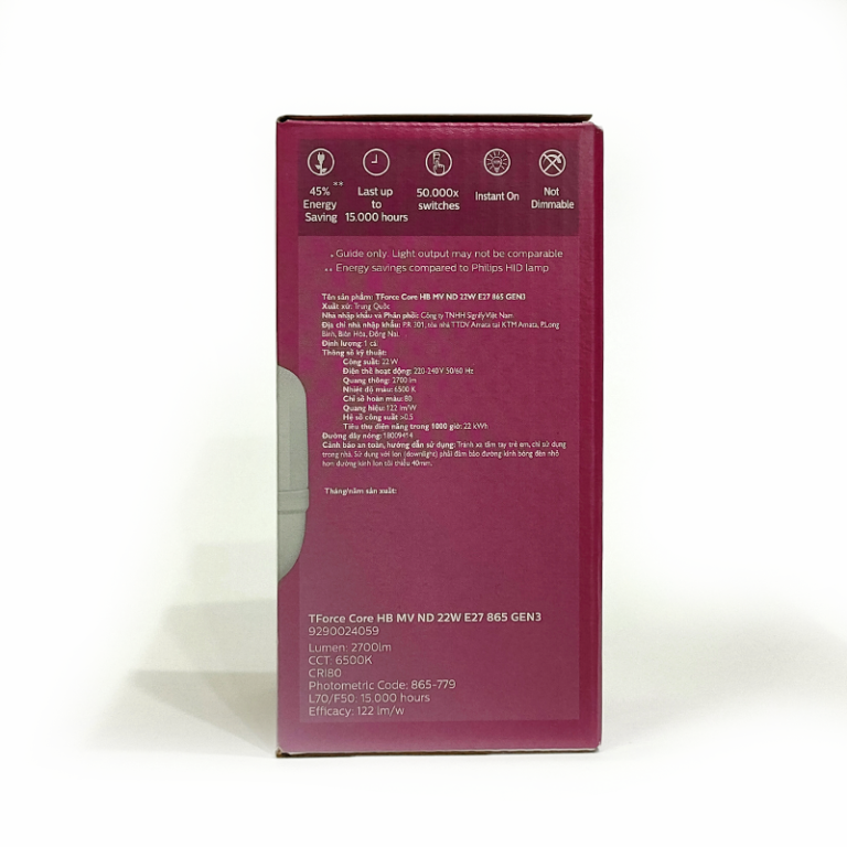 Bóng Led Trụ TForce Core HB MV ND 22w E27 GEN3 Philips – Halula