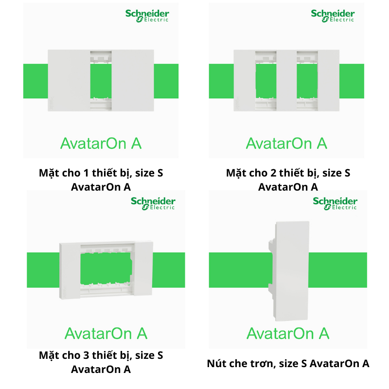 Bộ công tắc, ổ cắm , mặt thiết bị Schneider Electric dòng Avataron A ...